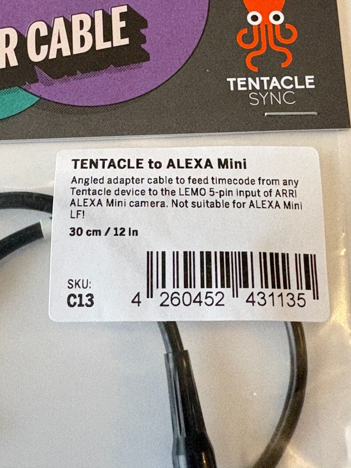 New Genuine Tentacle Sync to Alexa Mini Timecode Cable | eBay