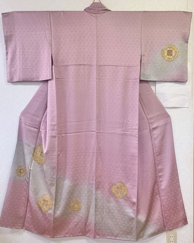 Visiting kimono Semi-formal kimono Swatou embroidery Pure silk Chirimen ...