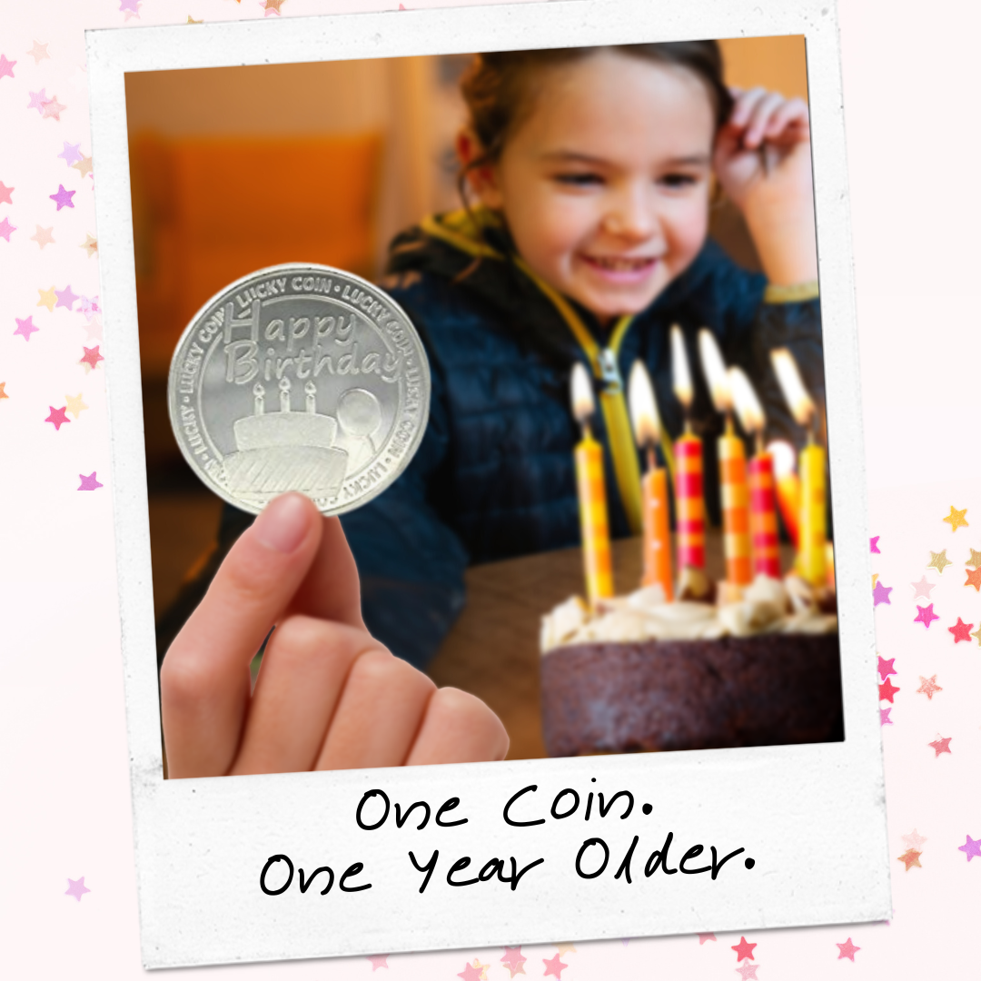 'Happy Birthday' Silver Coin Engraved Message Sentimental Gift Keepsake ...
