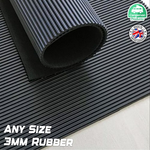 Rubber Matting Anti-Slip Anti Shock Ribbed Pattern Durable Flooring ...