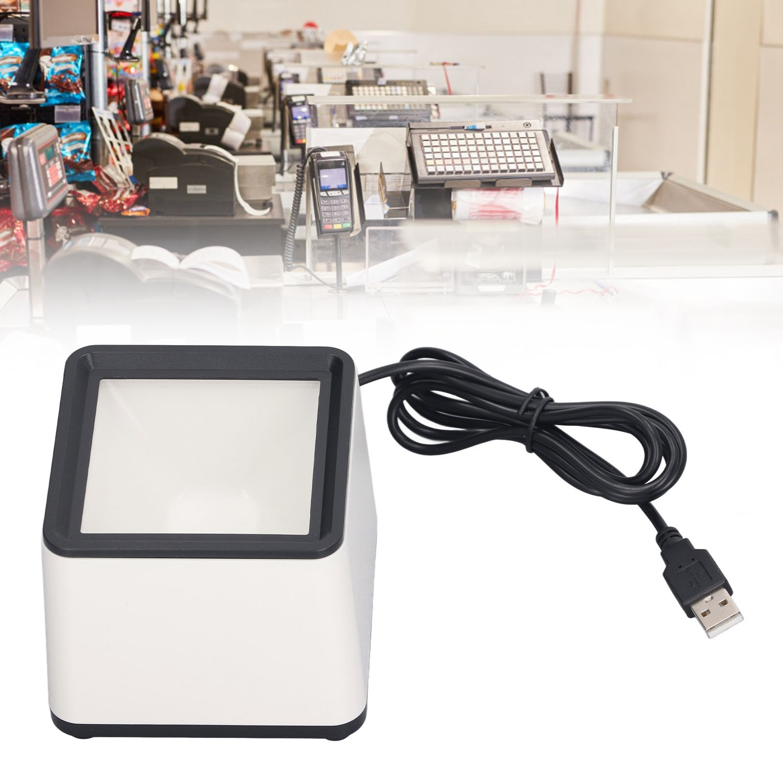 Barcode Scanner Voice Announcement Quick Response 2D Desktop Barcode ...