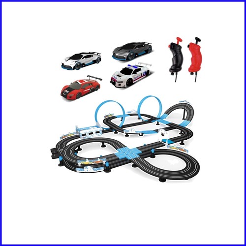 Kids' High-Speed Slot Car Racing Set - Easy Build with 4 Cars & Lap ...