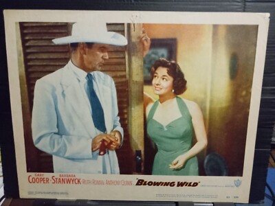 Lobby Card 1953 BLOWING WILD Ruth Roman flirts with cowboy Gary Cooper | eBay