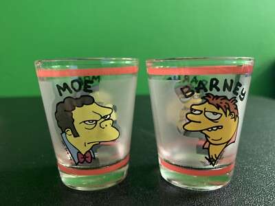 Rare Vintage 1997 Simpsons Barney & Moe Shot Glasses | eBay