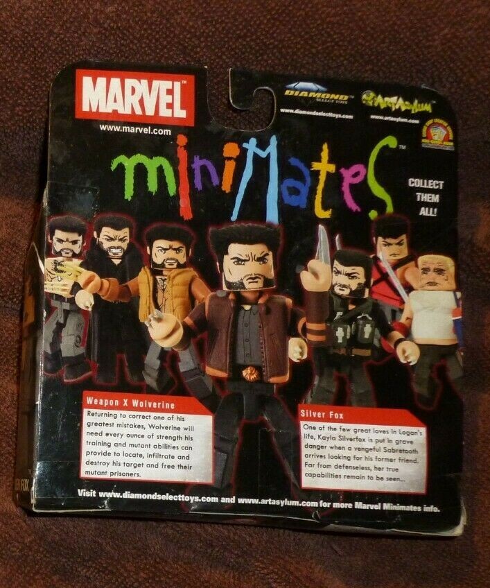 Minimates MARVEL Toys R Us EXCLUSIVE WEAPON X WOLVERINE and SILVER FOX b3