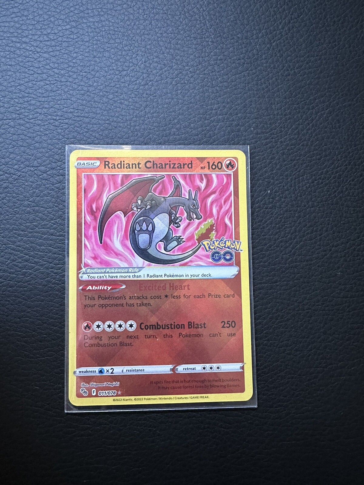Pokémon TCG Radiant Charizard Pokemon GO 011/078 Holo Radiant Rare | eBay