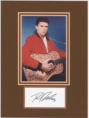 RICKY NELSON 8 by 10 REPRINT PHOTO & REPRINT AUTOGRAPH ON GLOSSY PHOTO ...