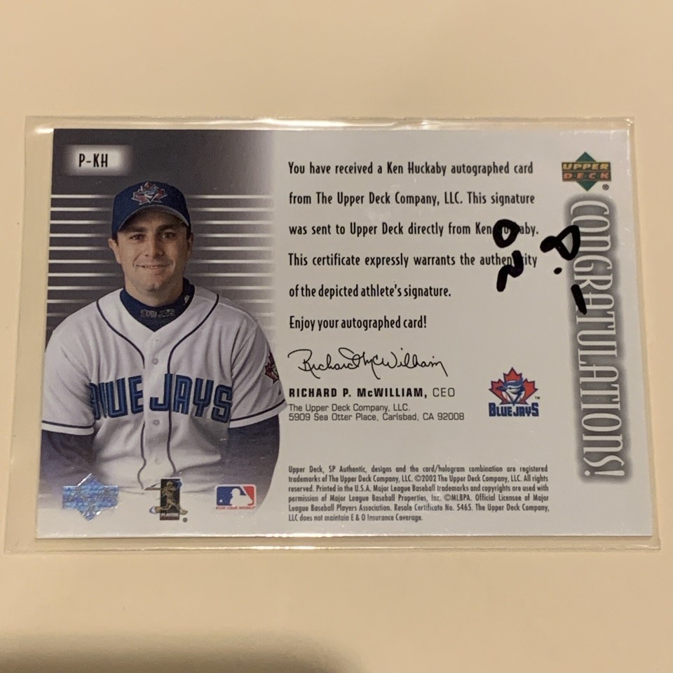2002 SP Authentic Prospects Signatures Ken Huckaby#P-KH | eBay