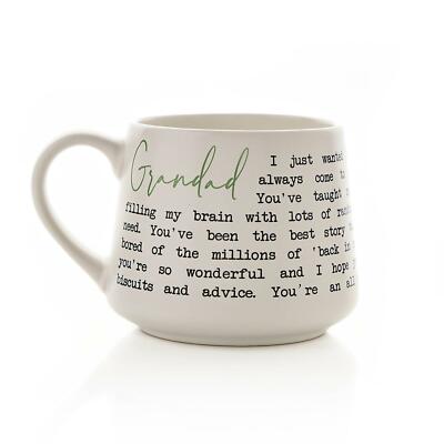 Stoneware Mug with Sentiment Wording - Grandad | eBay Australia