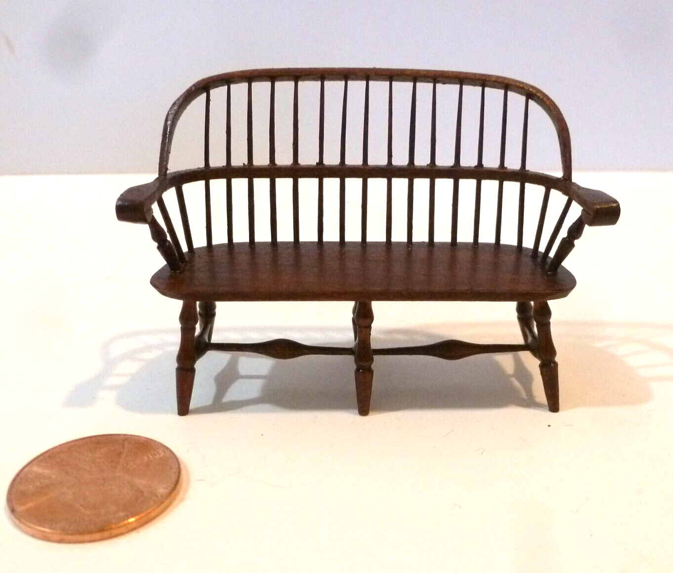 WILLIAM CLINGER DOLLHOUSE MINIATURE WOODEN 1:24" SCALE SETTEE FABULOUS ...