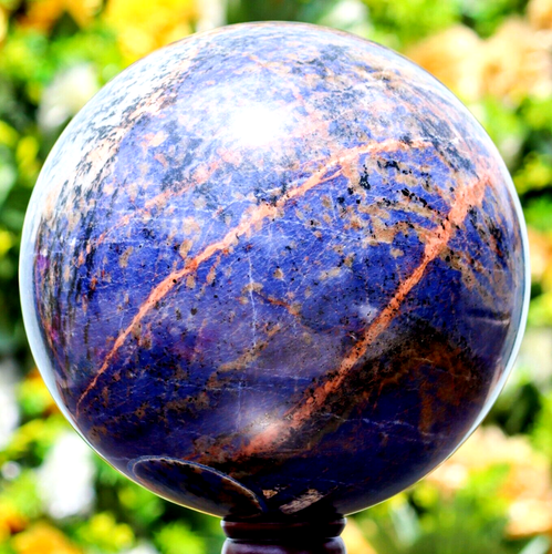 225MM Blue Sodalite Sphere Healing Crystal Chakra Balance Energy ...