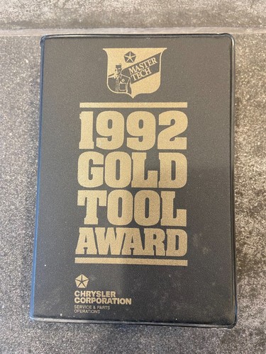 1992 Gold Tool Award - CHRYSLER Master tech gold plated tool set | eBay