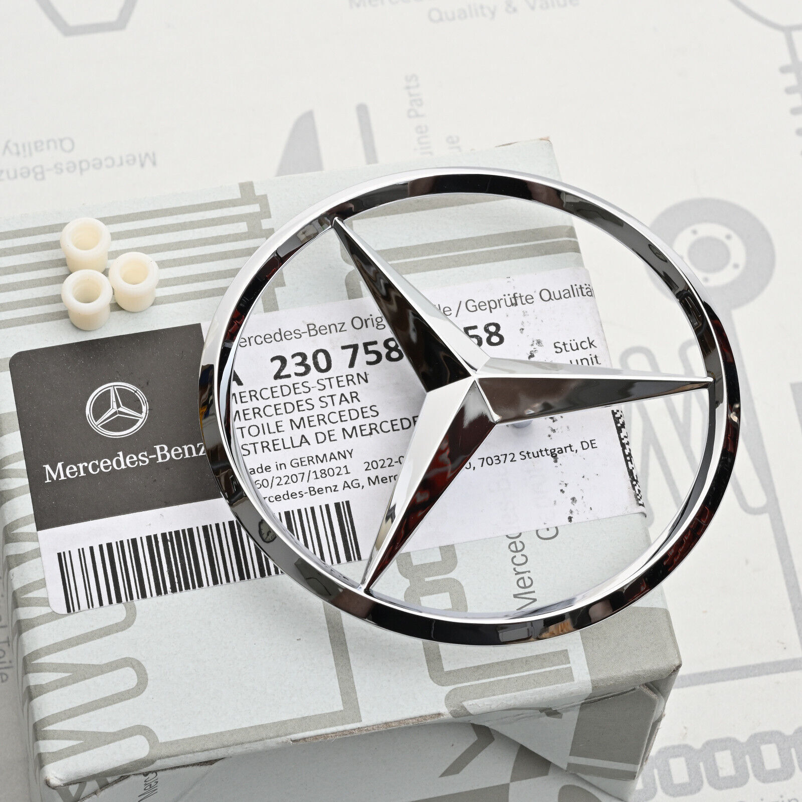 Mercedes R230 SL Heckklappe Stern Emblem Kofferraum mit Tüllen | eBay