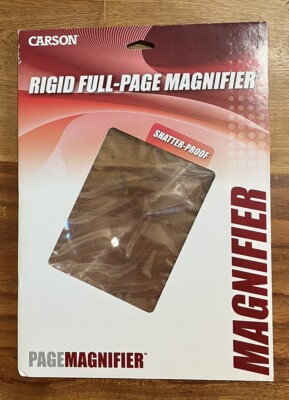 Carson Rigid 2x Full Page Magnifier DM-21 | eBay