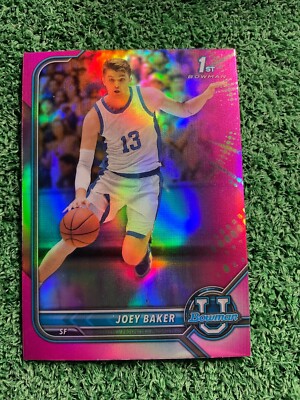 2021-22 Bowman University - Pink 54 Joey Baker Duke Michigan | eBay
