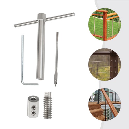 For 1/8" Cable Deck Pack of 40 316 Stainless Steel Wire Railing ...