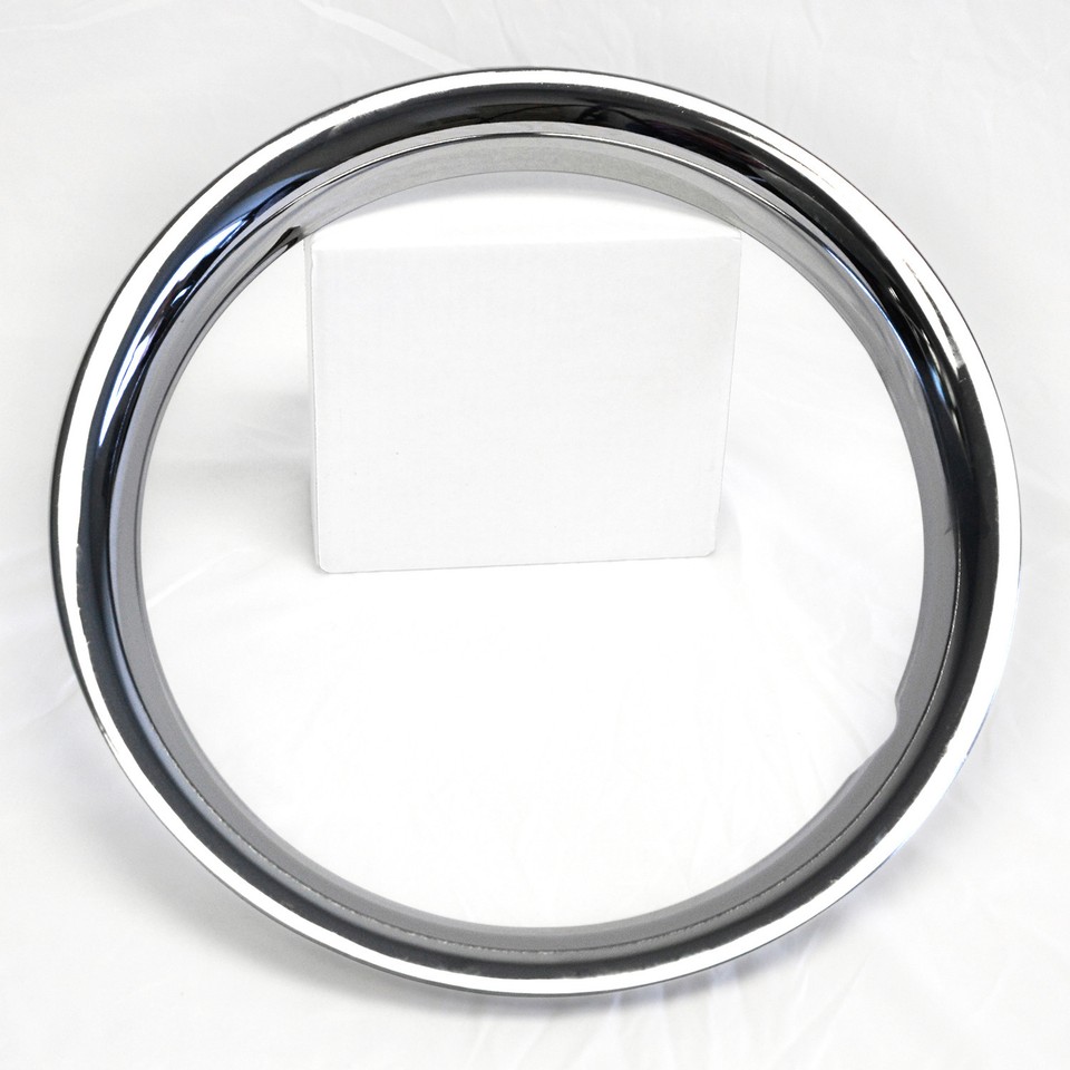 4 CHROME METAL 15" STEEL WHEEL TRIM RINGS BEAUTY RIMS RING RIM BAND for ...