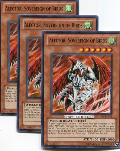 3 X YU-GI-OH ALECTOR, SOVEREIGN BIRDS PROMO SILVER RARE NM/MINT TU06 ...