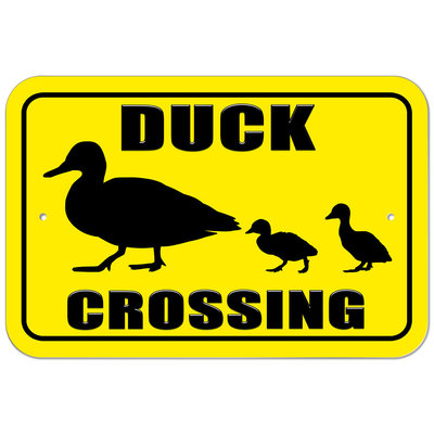 Plastic Sign Duck Crossing | eBay
