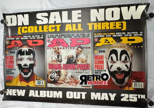 Insane Clown Posse - AP Mgazine Promo Poster 39x26” ICP 1999 Twiztid ...