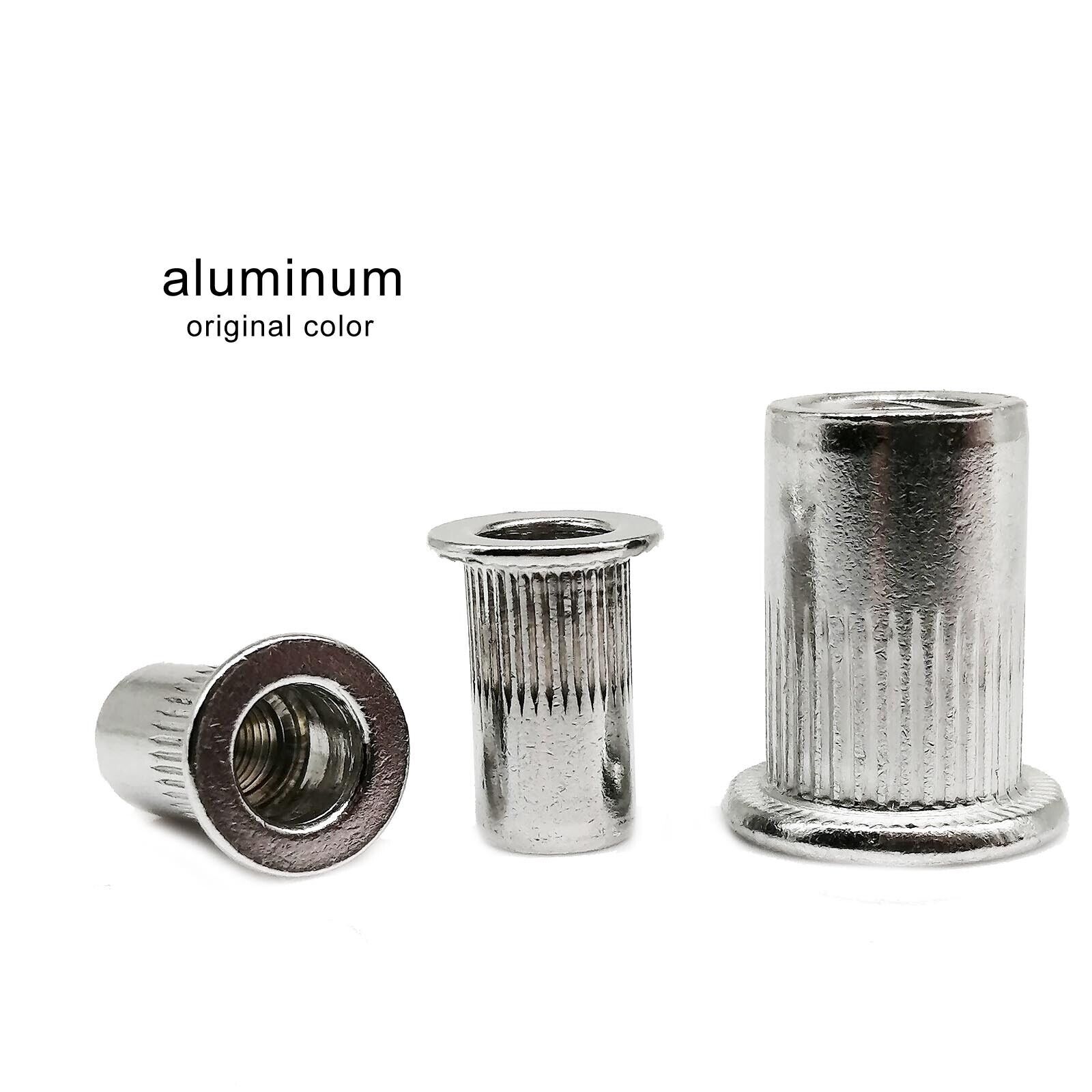 M3 M4 M5 M6 M8 M10M12 Flat Head Threaded Binding Rivet Nut Insert ...