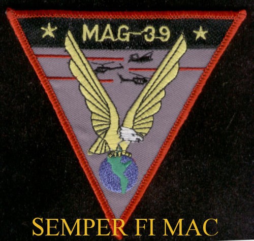 MAG-39 PATCH US MARINES VETERAN PILOT CREW MAW PIN UP MARINE AIR GROUP ...