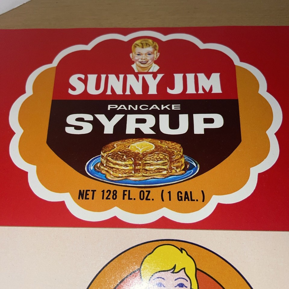 Sunny Jim Vintage Labels Lot Of 4 Syrup Peanuts Drink Peanut Butter ...