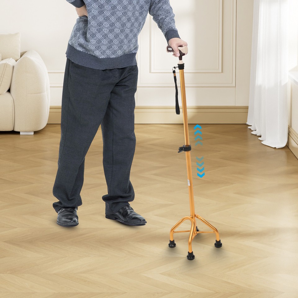 Walking Cane for Seniors Walking Stick Adjustable Walking Cane w/ 4 ...