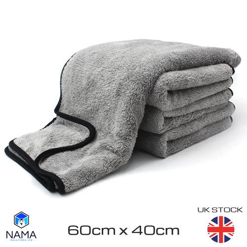 2x Microfibre Car Drying Towel XL Super Absorbent Large Detailing Cloth ...