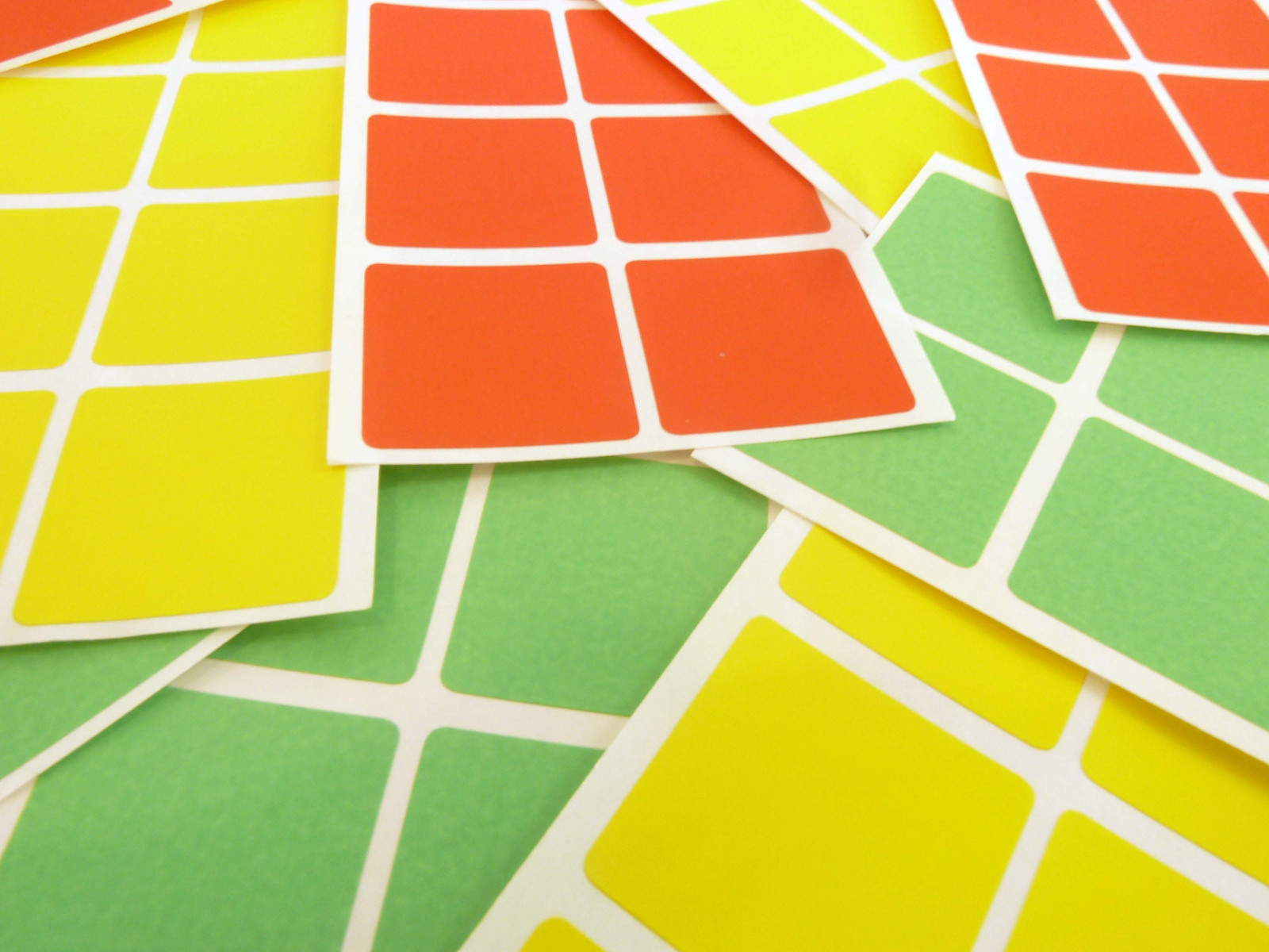 26mm (1 inch) Square Coloured Plain Sticky Labels, Stickers Mixed ...
