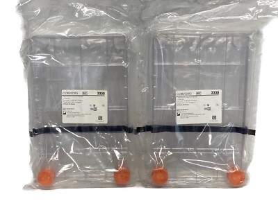 (2) CORNING CellBIND PS CellStack Culture Chamber 1-Chamber Vent Caps ...