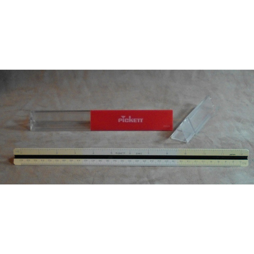 Pickett 234-E Architecture Scale Ruler w/Case Japan Drafting ...