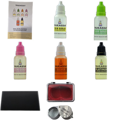 Gold Silver Platinum Acid Testing Kit - Precious Metal Bullion Bar Coin ...