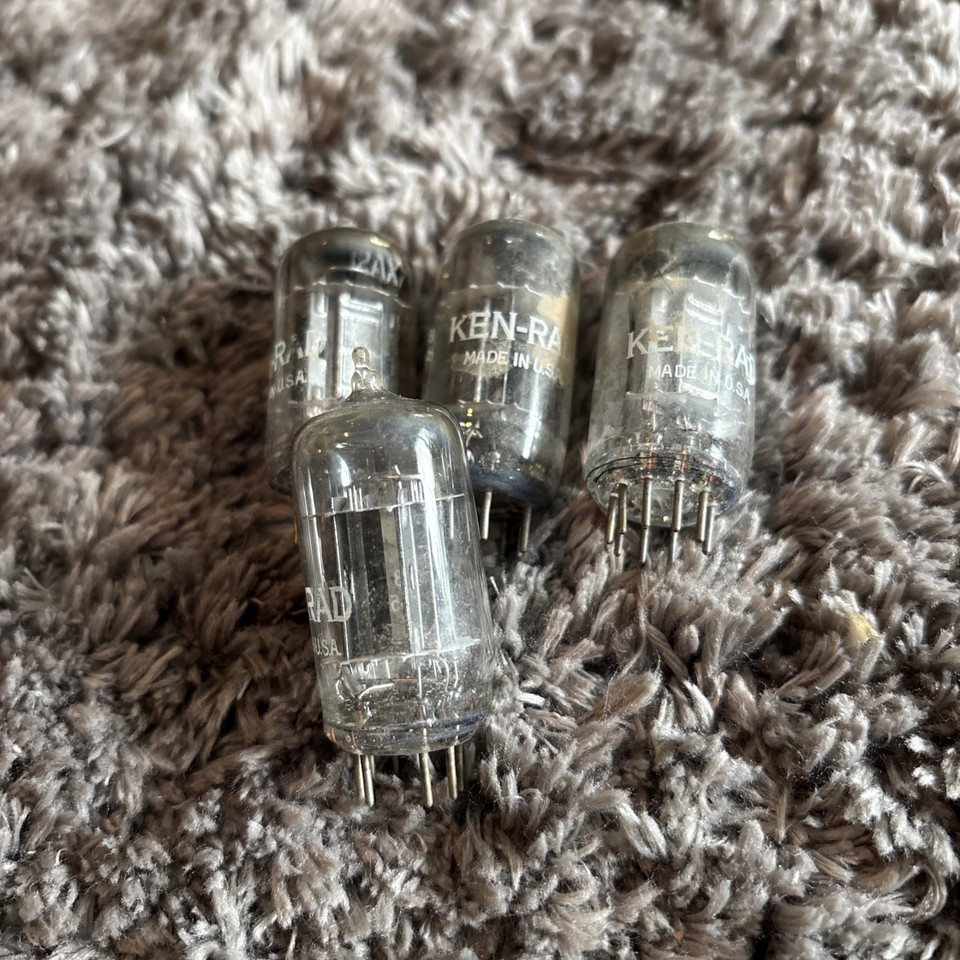 5663 Lot Of 4 Ken Rad 12AX7 Pewter Plates Vacuum Tubes | eBay