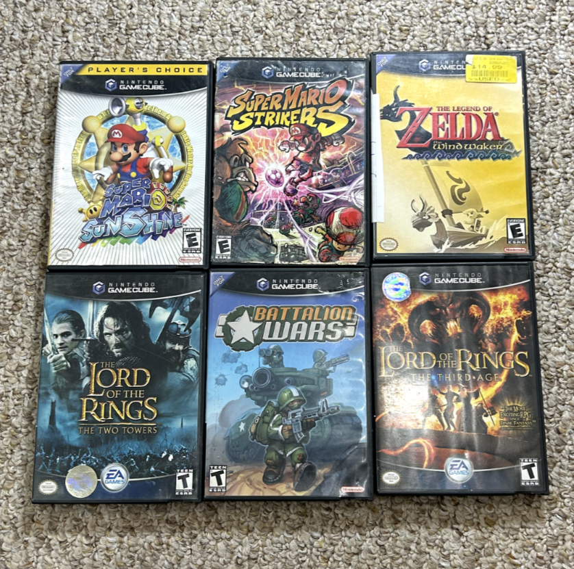 NINTENDO GAMECUBE LOT of 6 Games Lord of the Rings Mario Zelda ...