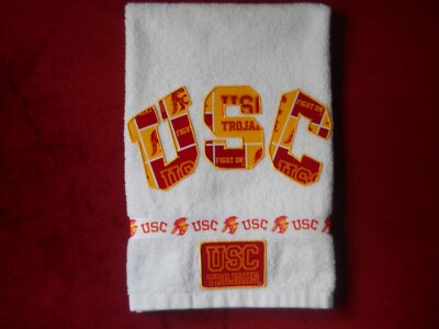 USC Trojans Bathroom Hand Towel, USC Towel, USC Fan Gift, USC Grad Gift ...