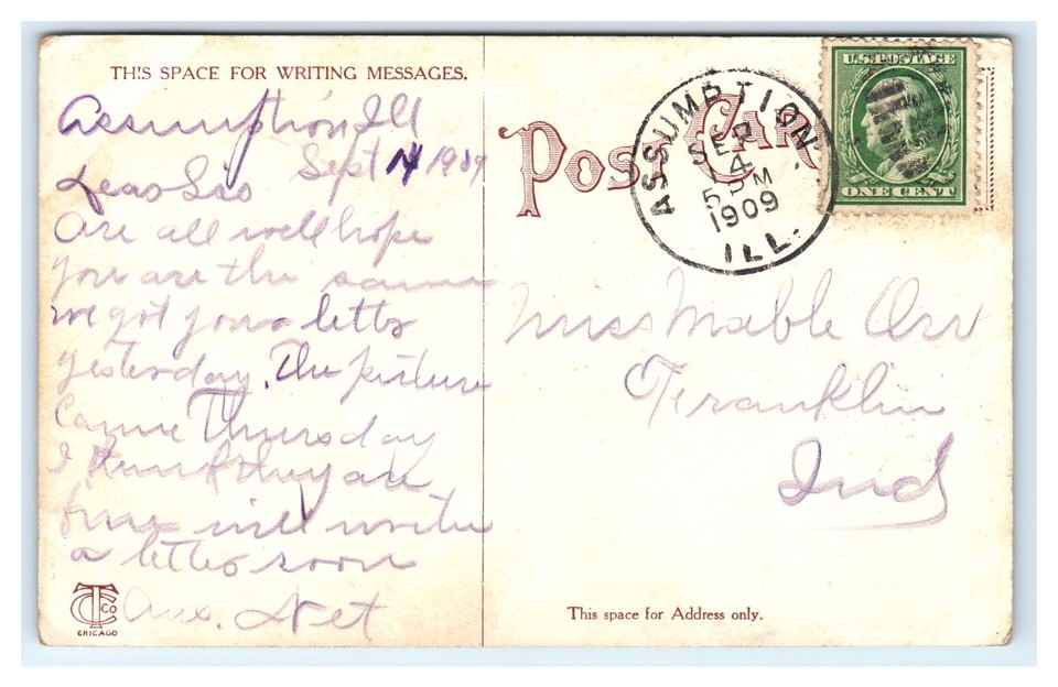 1909 Decatur, IL Postcard - 8522 ENTRANCE GATES TO FAIRVIEW PARK ...