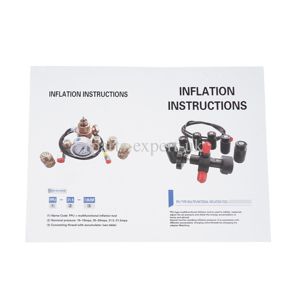 Hydraulic Nitrogen Accumulator Charging Kit Gas Charging Sys Pressure ...