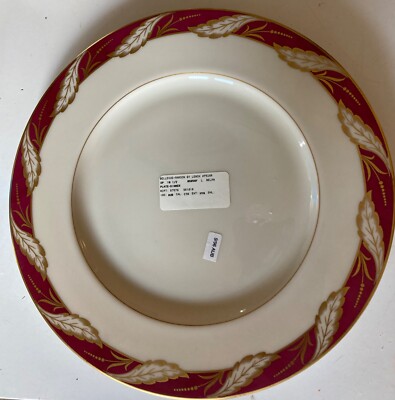 Lenox Bellevue Maroon Dinner Plates Set of 2 NWT | eBay