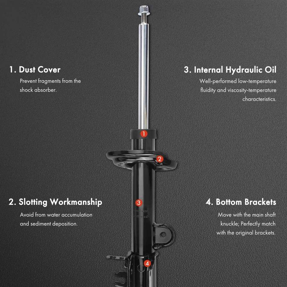 New 2Pcs Shock Absorber for Jeep Compass 2017-2021 Renegade Rear Left ...