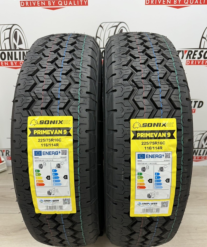 4 X 225 75 16C SONIX 116/114R 225/75R16C BRAND NEW COMMERCIAL VAN TYRES ...