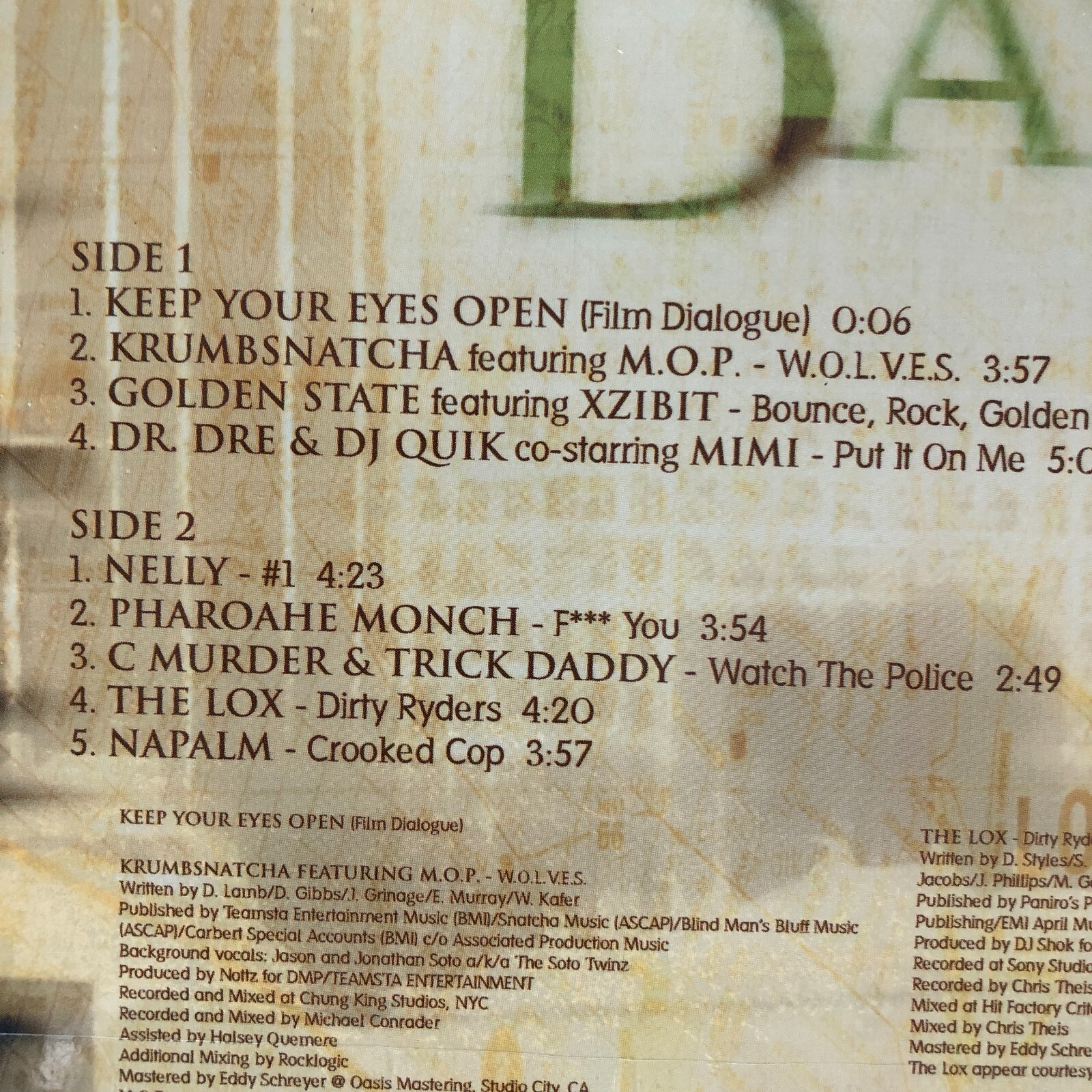 [Rare NM US ORG Vinyl] Training Day - Soundtrack LP / Gang Starr Dr ...