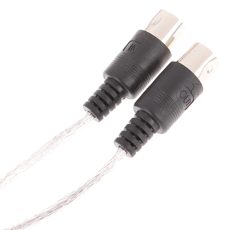USB IN-OUT MIDI Interface Cable Converter to PC Music Keyboard Adapter ...