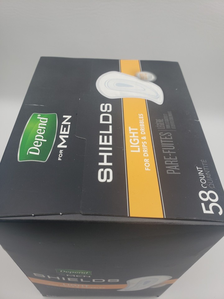 Depend Men's Light Incontinence Shield, Odor Control & Leak Barriers ...