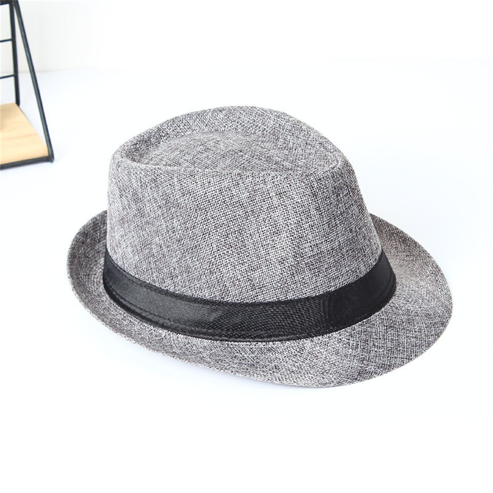 Breathable Short Brim Fedora Classic Summer Beach Sun Hat Panama Cap ...