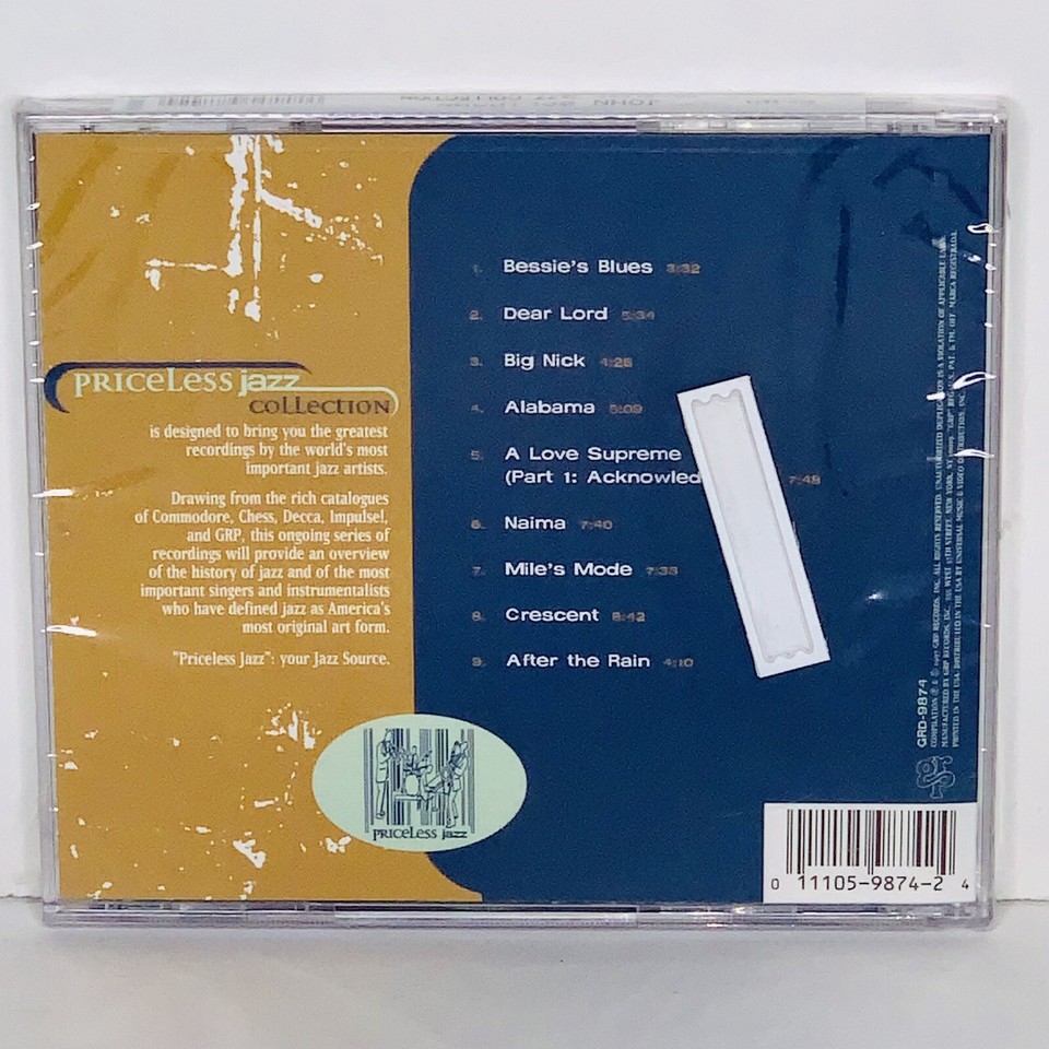 Factory Sealed John Coltrane Priceless Jazz Collection CD 11105987424| eBay