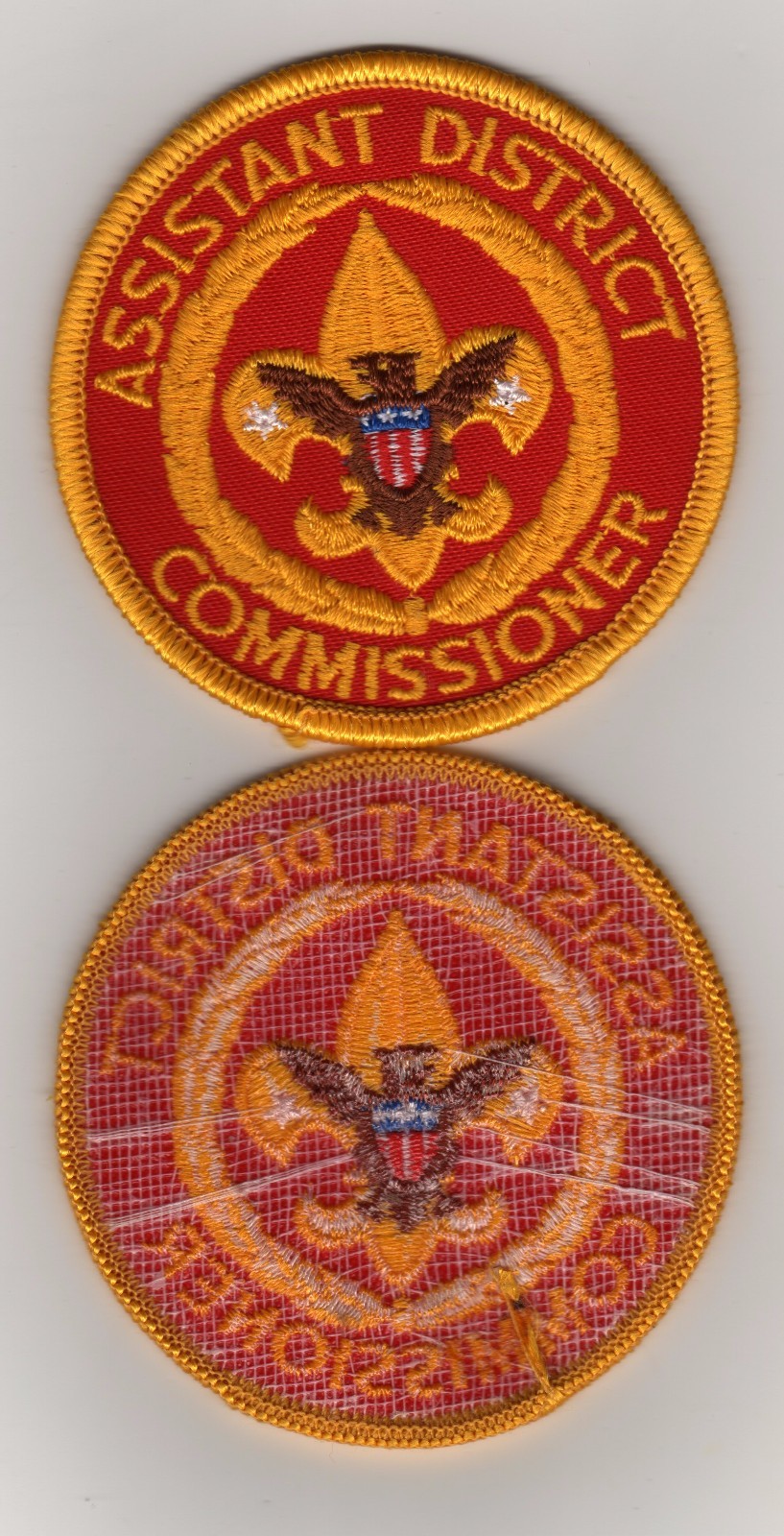 Assistant District Commissioner Position Patch (1973), Plastic Over ...