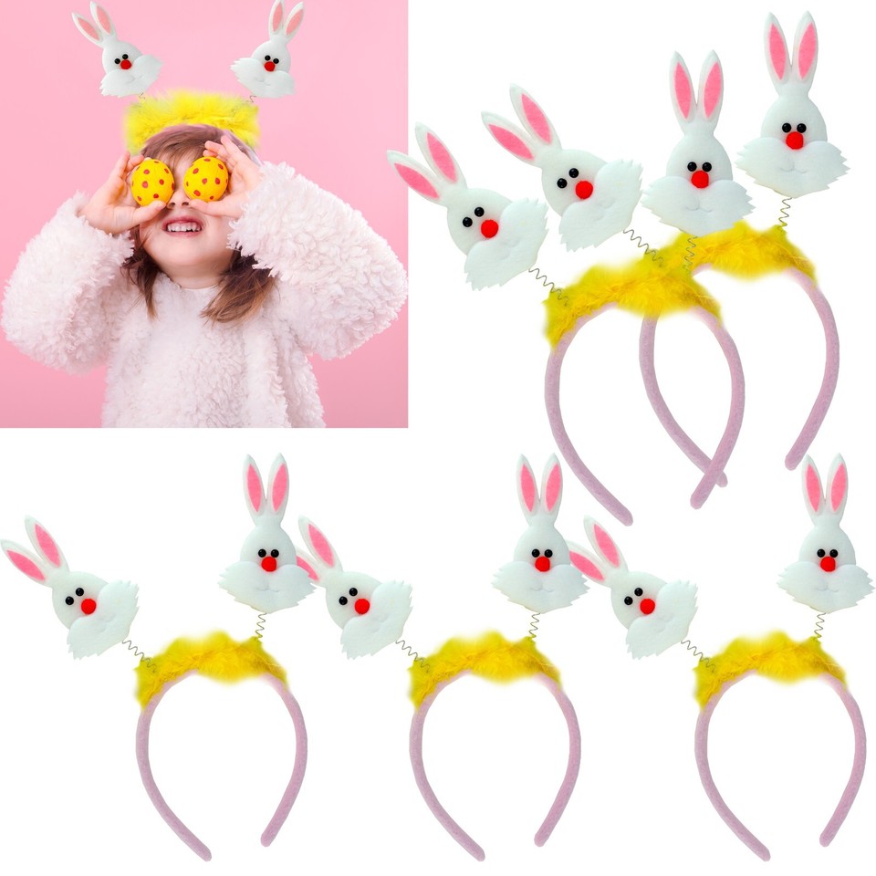 Universal Size Easter Chick and Rabbit Head Boppers With Fur Kids Party ...