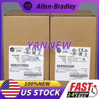Allen Bradley 25B-E4P2N104 Powerflex525 2.2KW 3HP AC Drive New OPEN-BOX ...