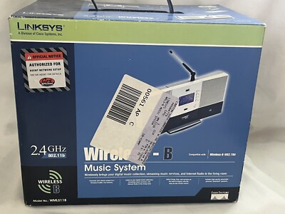 LINKSYS 2.4Ghz 802.11b Wireless-B Music System WMLS11B Digital Media ...